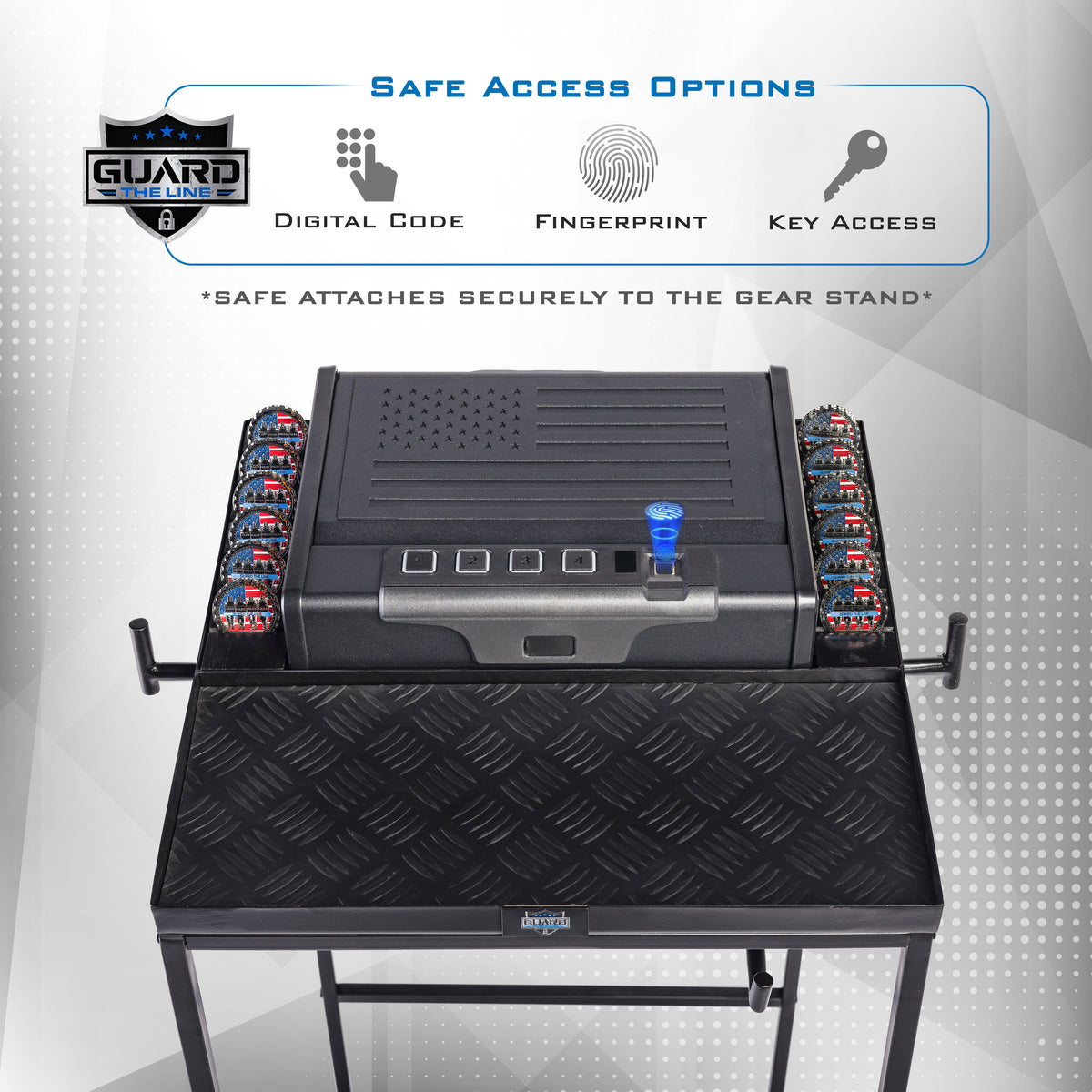 Guard The Line - Police Gear Rack with Quick Access Safe – GuardTheLine